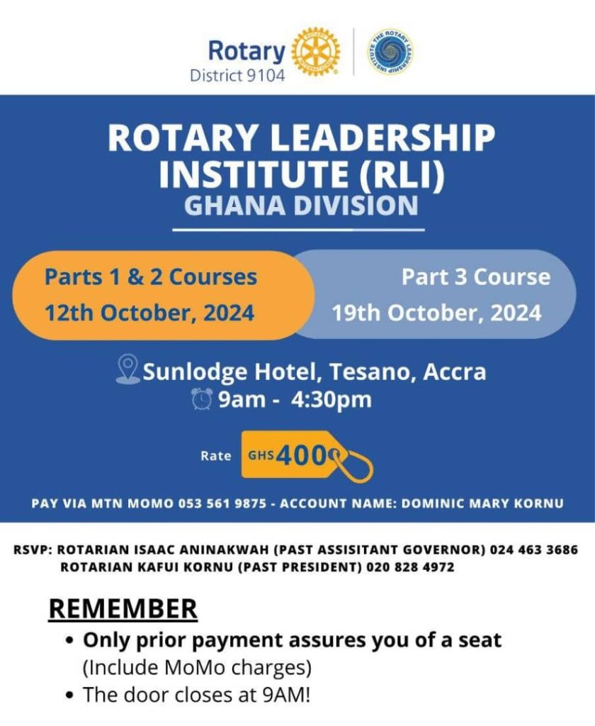 RLI REGISTRATION OPENED! » Rotary District 9104